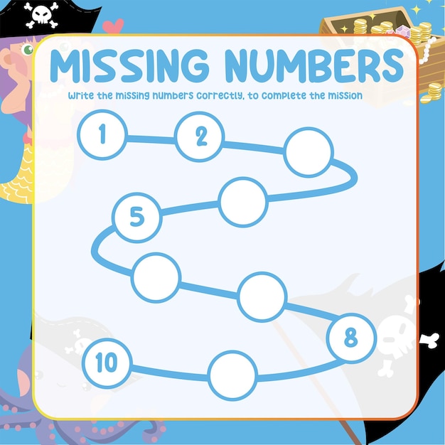 Pirate-Themed Missing Numbers Puzzle for Kids | Jiffy Designs