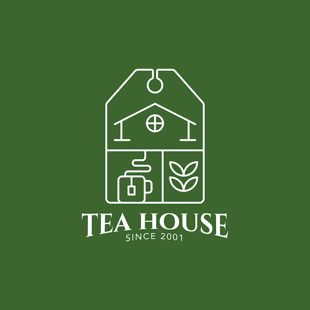 Charming Tea House Logo with Cozy Cottage Design | Jiffy Designs