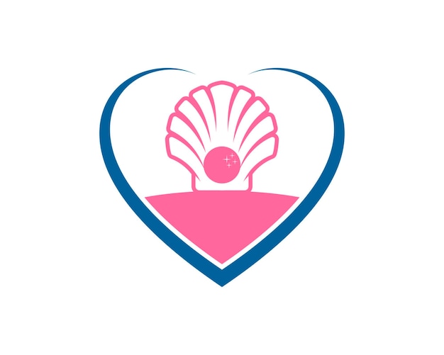 Vibrant Heart-Shaped Shell Emblem Design | Jiffy Designs