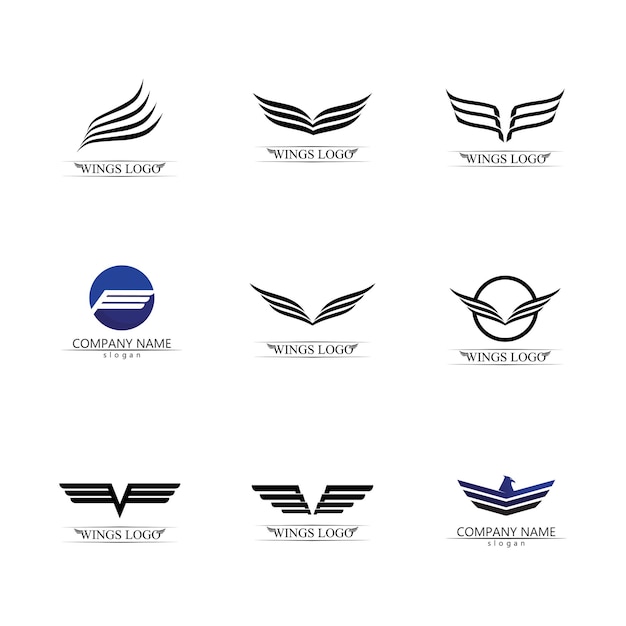 Elegant Wing-Inspired Logo Collection with Diverse Designs | Jiffy Designs