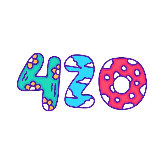 Colorful and Playful 420 Illustration with Floral Patterns | Jiffy Designs
