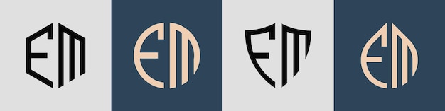 Elegant Monogram Emblems with Sophisticated Geometric Shapes | Jiffy ...
