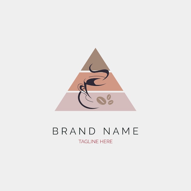 Elegant Geometric Triangle Logo with Leaf Emblem | Jiffy Designs