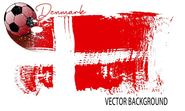 Vibrant Denmark Soccer Ball and Flag Backdrop | Jiffy Designs