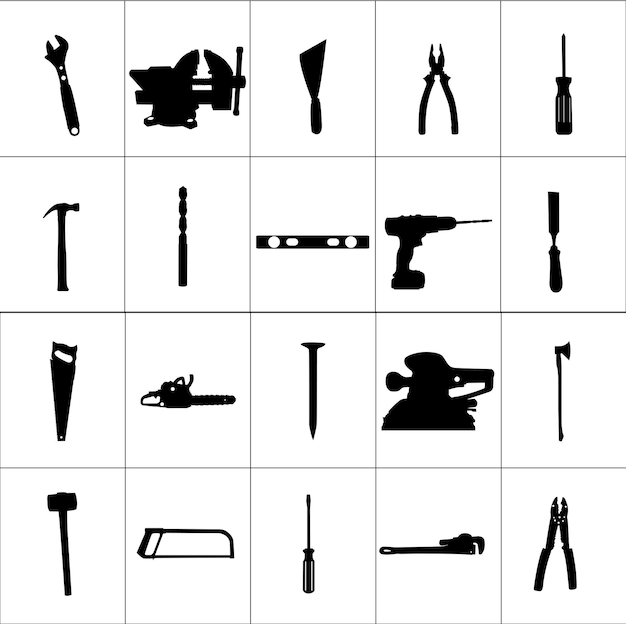 Diverse Assortment of Iconic Repair and Construction Tools | Jiffy Designs