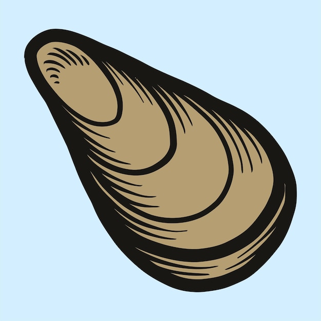 Captivating Mussel Shell Silhouette Design | Jiffy Designs