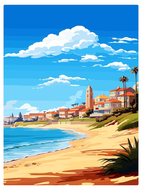 Vibrant Coastal Town Nestled in Scenic Beachscape | Jiffy Designs