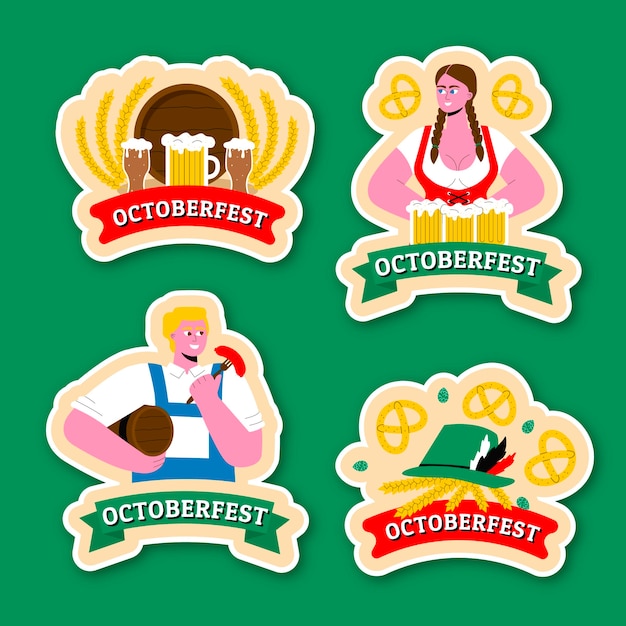 Vibrant Octoberfest Sticker Collection Featuring Festive Imagery ...