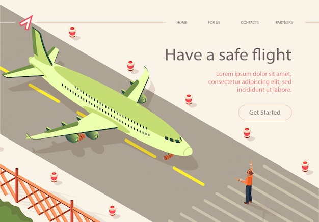 Isometric Illustration of a Safe Flight Airport Scene | Jiffy Designs