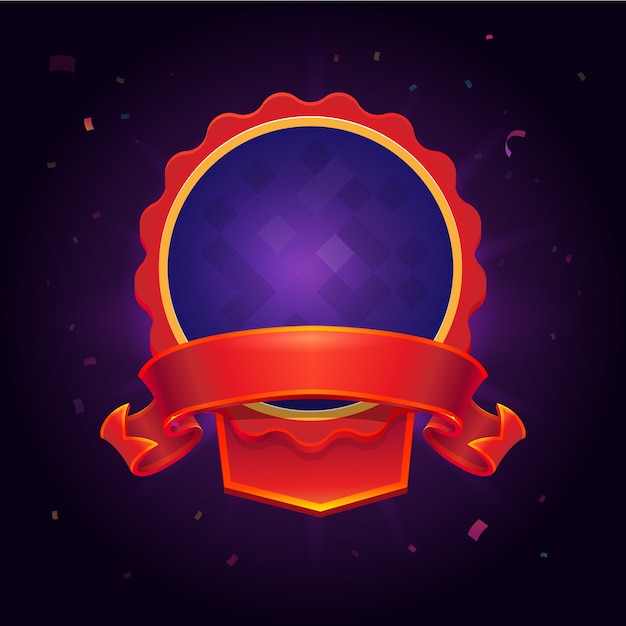 Vibrant Circular Badge with Shimmering Ribbon | Jiffy Designs