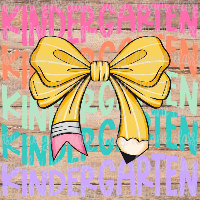 Kindergarten, Pencil Bow, First Day of School, Back to School, PNG ...