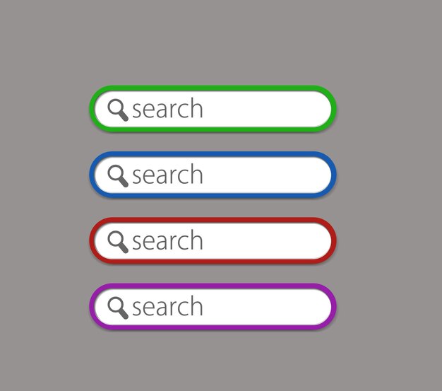 Vibrant Collection of Versatile Search Bars for Digital Applications ...