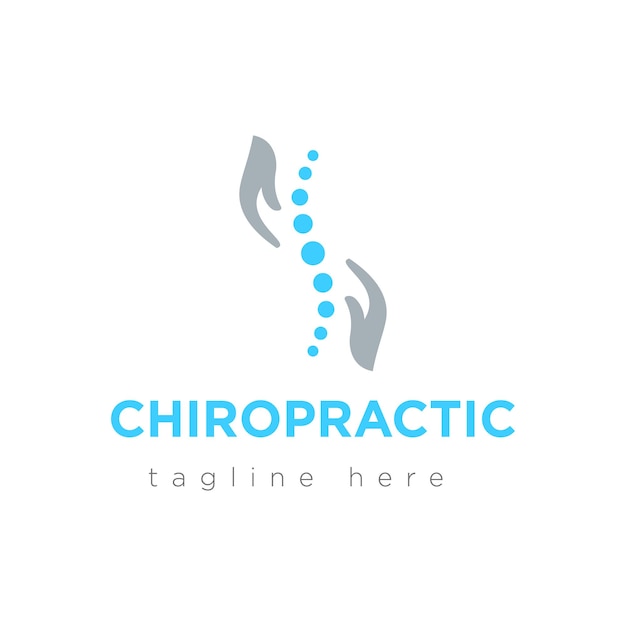 Elegant Chiropractic Emblem with Flowing Spinal Motif | Jiffy Designs