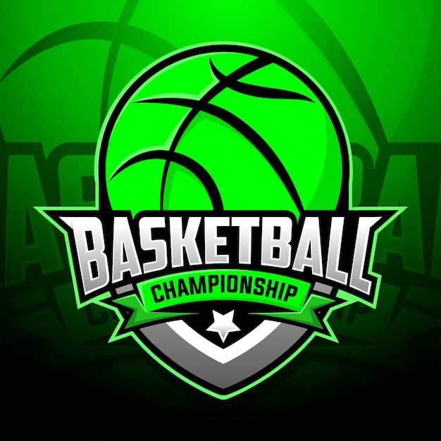 Striking Green Basketball Championship Logo Design | Jiffy Designs
