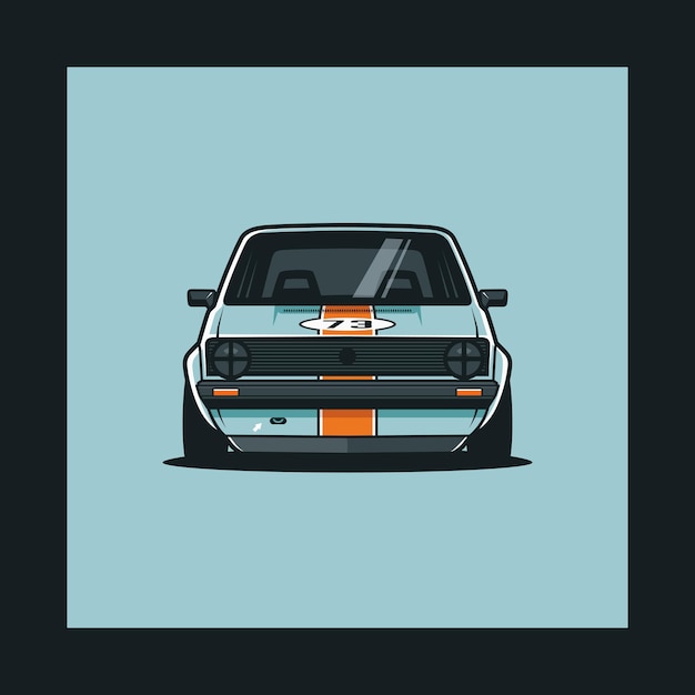 Iconic Retro Hatchback: A Timeless Automotive Design | Jiffy Designs