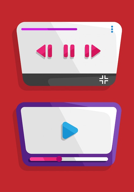 Vibrant Media Player Icons and Controls Collection | Jiffy Designs