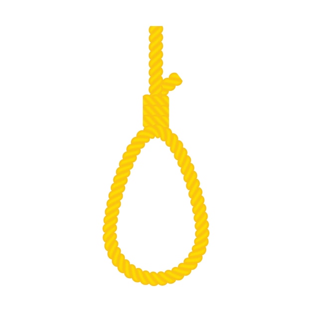 Vibrant Yellow Rope Noose Illustration | Jiffy Designs