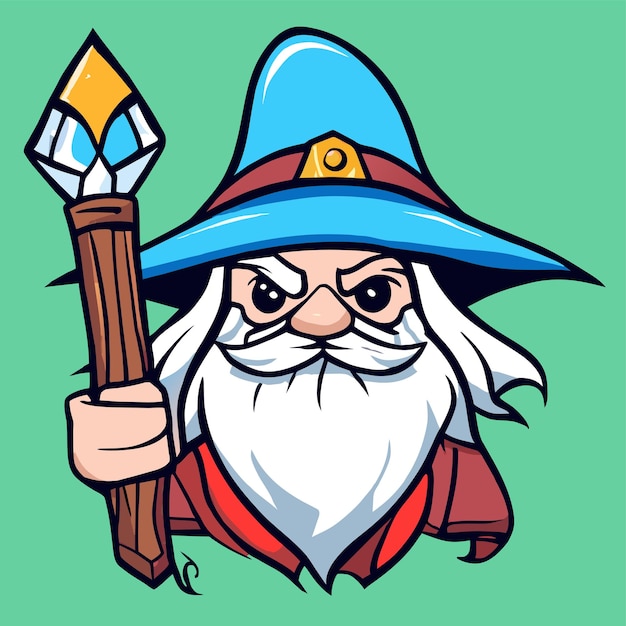 Powerful Wizard with Enchanting Staff and Mystical Hat | Jiffy Designs
