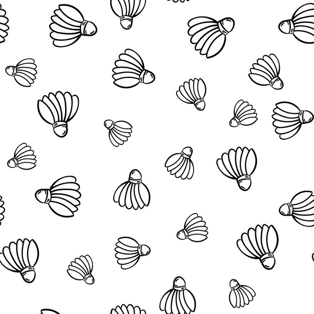 Whimsical Shell Pattern in Black and White | Jiffy Designs