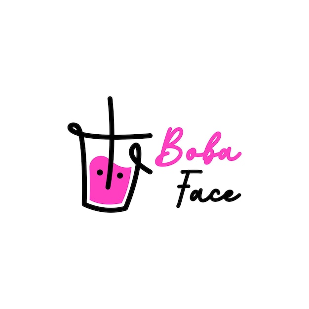 Vibrant Boba Face: A Playful and Energetic Design | Jiffy Designs