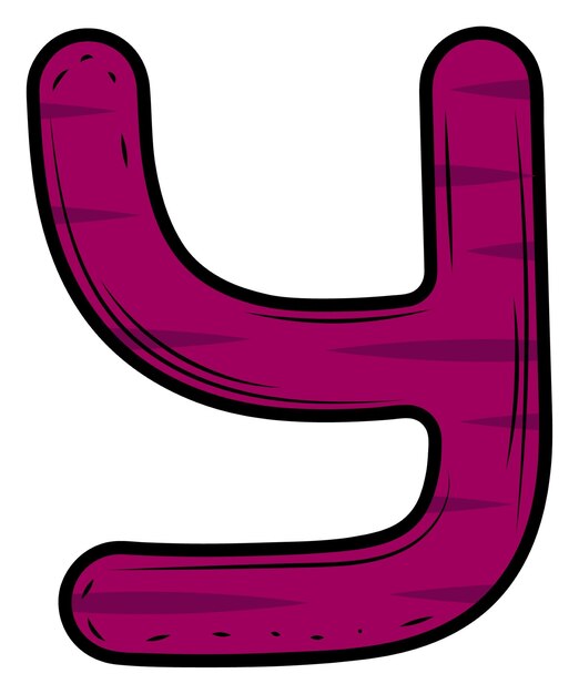 Vibrant Magenta Cursive Letter Y with Textured Strokes | Jiffy Designs