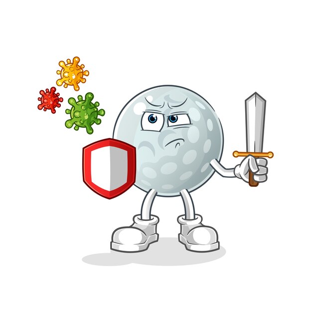 Determined Moon Warrior Battles Colorful Microbes | Jiffy Designs