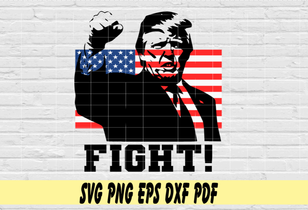 Trump fight fight fight MAGA 2024 Presidental election Republican Make ...