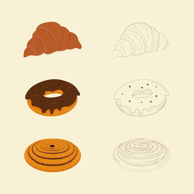Delectable Pastry Delights: Croissants, Donuts, and Swirling Treats ...