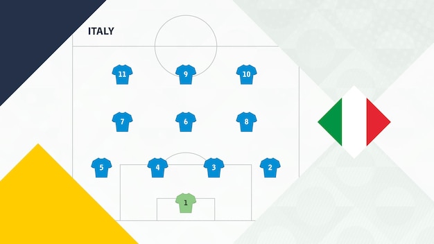 Vibrant Italian Soccer Team Formation Diagram | Jiffy Designs
