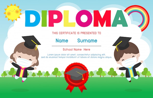 Vibrant Diploma Celebrating Academic Achievement and Graduation | Jiffy ...