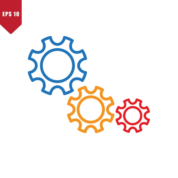 Vibrant Interlocking Gears in Primary Colors | Jiffy Designs