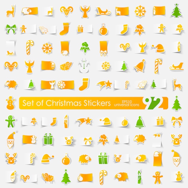 Vibrant Collection of Christmas-Themed Stickers and Icons | Jiffy Designs