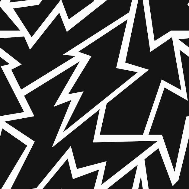 Striking Monochrome Geometric Lightning Bolt Pattern | Jiffy Designs
