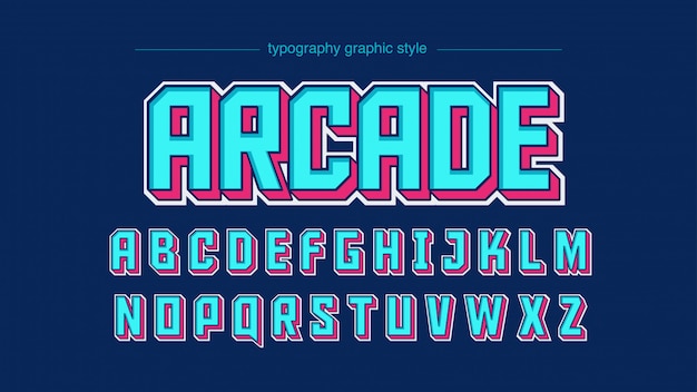 Retro Arcade-Style Typographic Graphic Design | Jiffy Designs