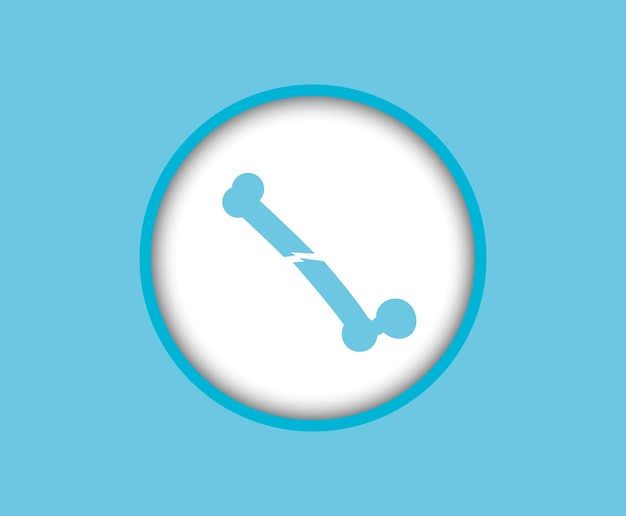 Minimalist Bone Icon on Serene Aqua Background | Jiffy Designs