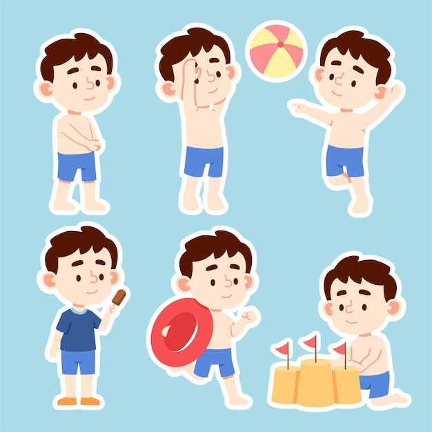 Adorable Illustrations of Expressive Kid in Various Poses | Jiffy Designs