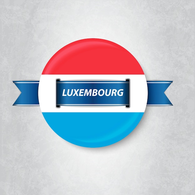 Vibrant Circular Design with Luxembourg Ribbon Banner | Jiffy Designs