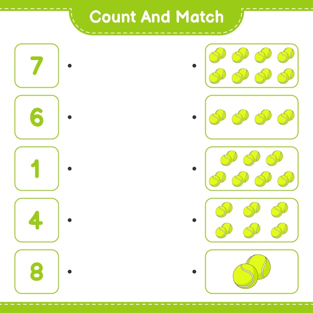 Vibrant Tennis Ball Counting and Matching Activity | Jiffy Designs