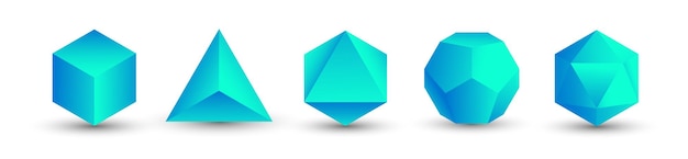 Vibrant Geometric Shapes Collection in Shades of Blue | Jiffy Designs