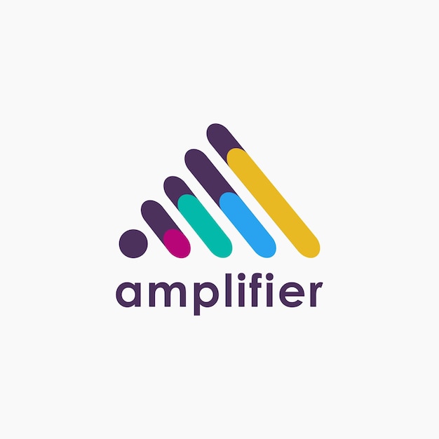 Vibrant Overlapping Shapes in Amplifier Logo Design | Jiffy Designs