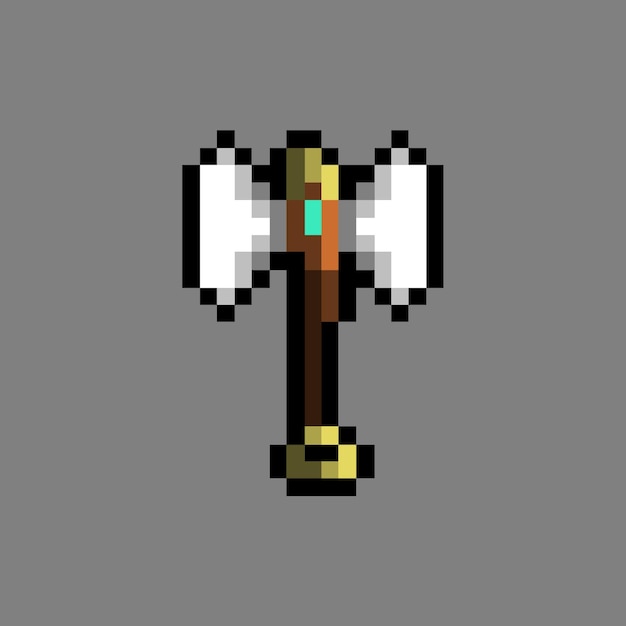 Vibrant Pixel Art Trident with Intricate Details | Jiffy Designs