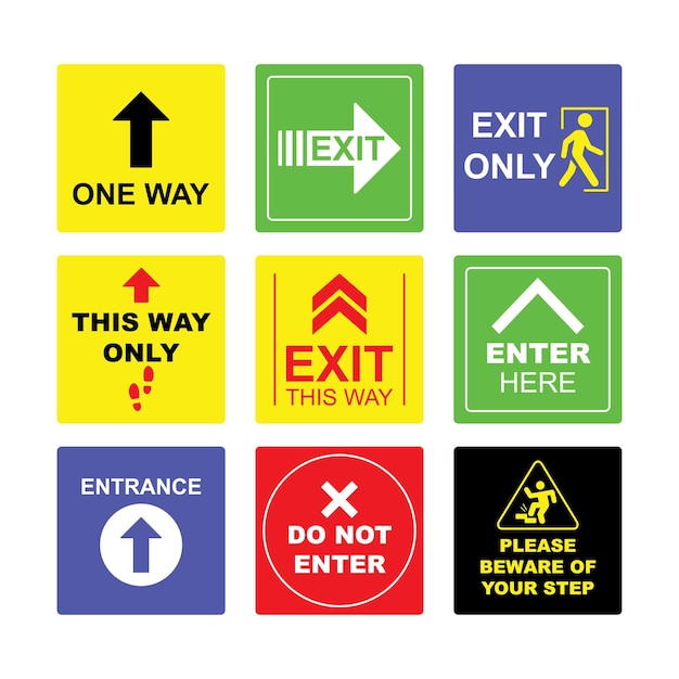 Vibrant Directional Signage: Guiding the Way with Bold Colors and ...