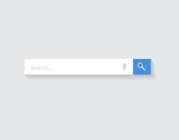 Minimalist Search Bar with Blue Magnifying Glass Icon | Jiffy Designs