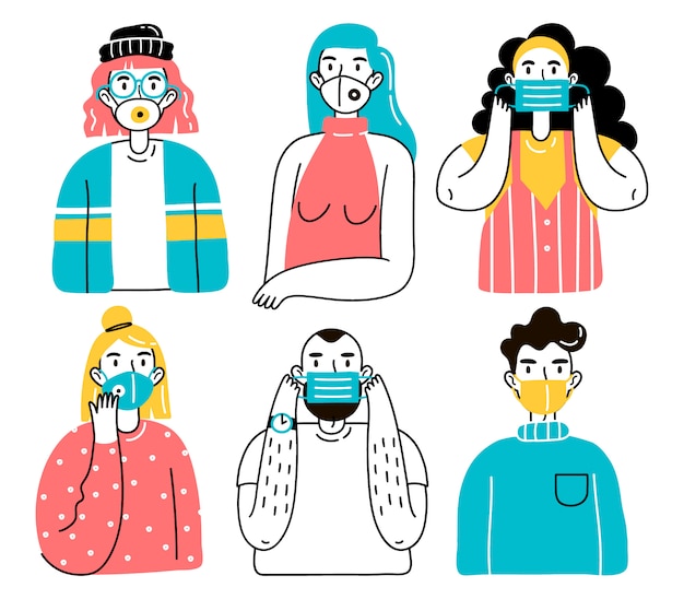Quirky Characters in Vibrant Outfits: A Playful Illustration | Jiffy ...