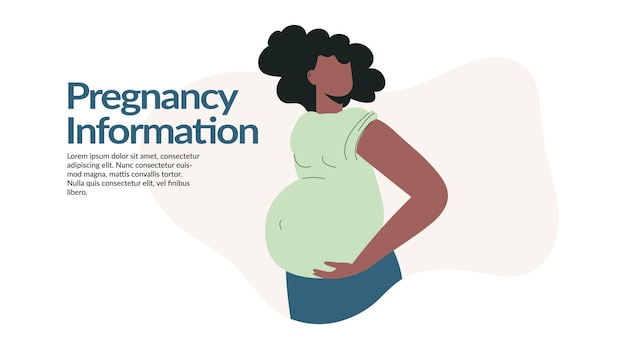 Informative Pregnancy Illustration with Expectant Mother | Jiffy Designs