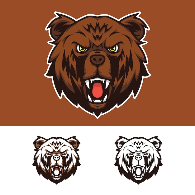 Fierce Bear Mascot Logos for Versatile Branding | Jiffy Designs