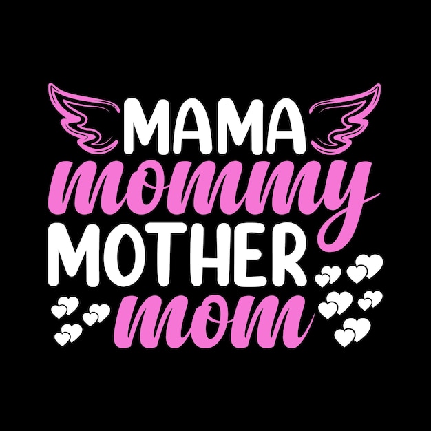 Vibrant Winged Mama Mommy Mother Mom Graphic | Jiffy Designs