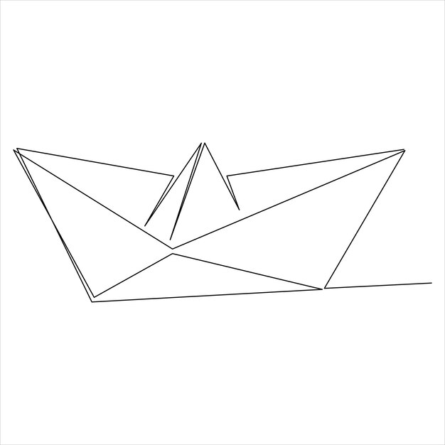 Minimalist Paper Boat Illustration with Simple Geometric Shapes | Jiffy ...