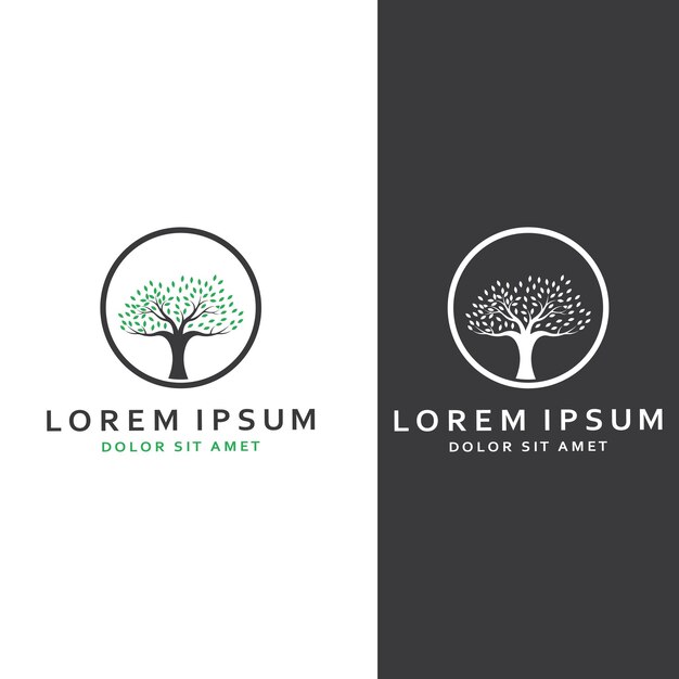 Elegant Tree Silhouette Logos for Natural Branding | Jiffy Designs