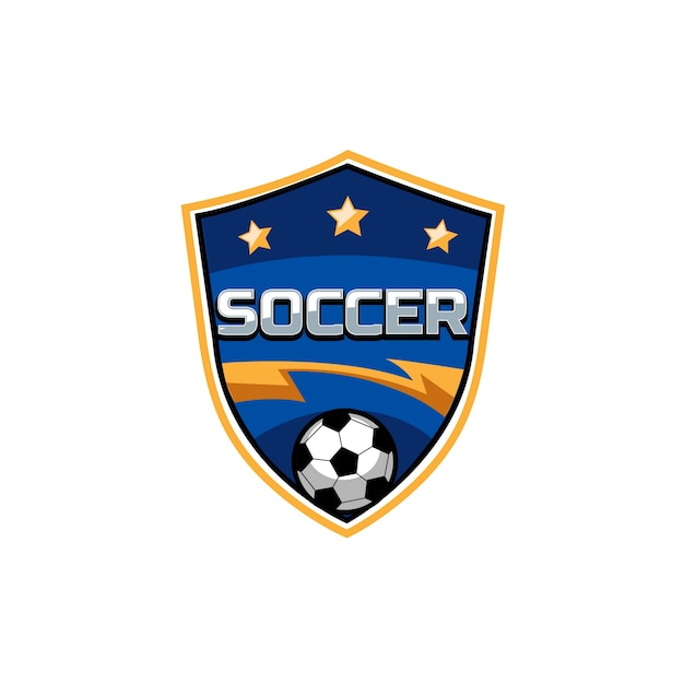 Vibrant Soccer Shield with Iconic Ball and Stars | Jiffy Designs